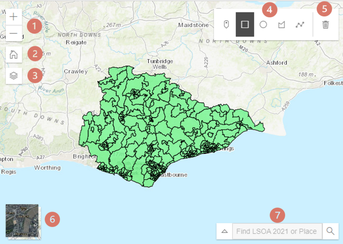 East Sussex in Figures – Data Observatory – Custom Area Reporter Guidance